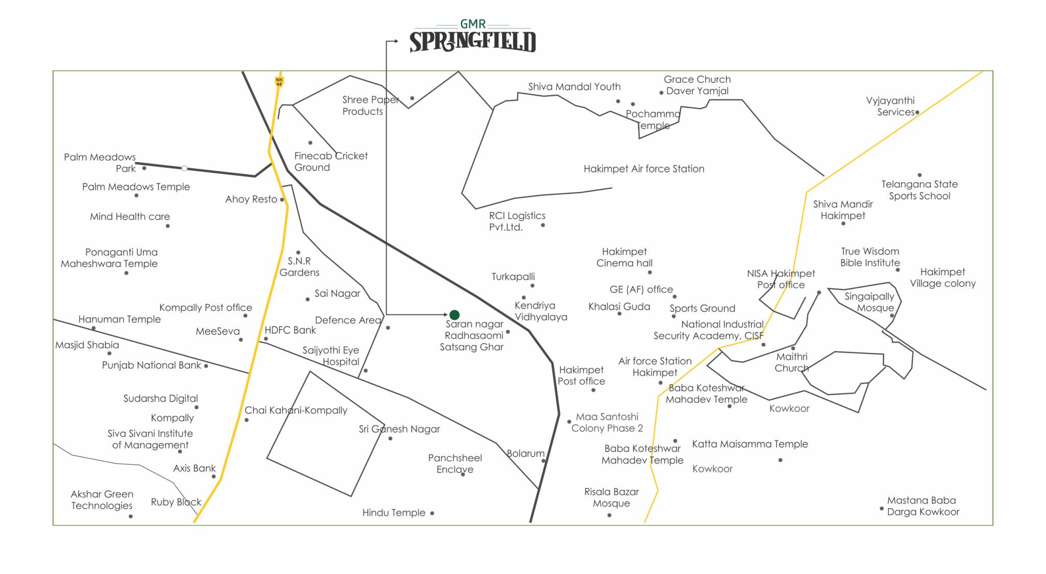 Alpine GMR Springfield in Bolarum - Kompally | 2 BHK Apartments